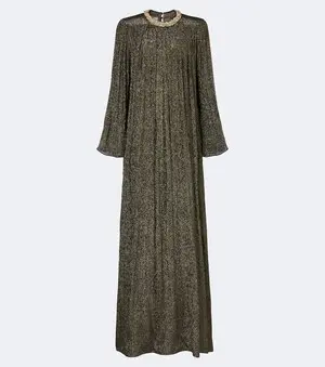 Valentino Garavani Embellished Silk-blend Gown - Gold