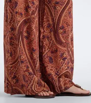 Ulla Johnson Sawyer Silk Crêpe De Chine Wide-leg Pants