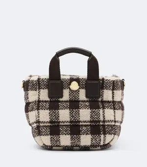Moncler Caradoc Mini Checked Canvas Tote Bag