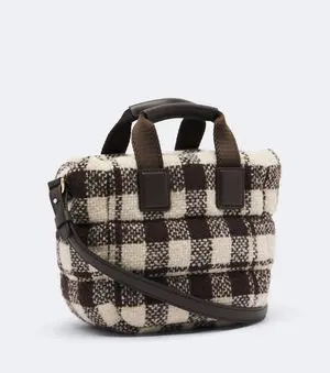 Moncler Caradoc Mini Checked Canvas Tote Bag