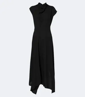 Victoria Beckham Draped Midi Dress - Black