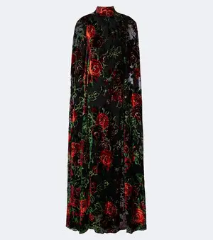 RODARTE Floral Devoré Velvet Gown