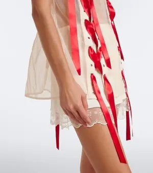 Simone Rocha Unraveling Bow-detail Sheer Top