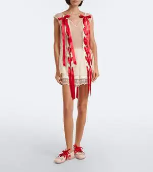 Simone Rocha Unraveling Bow-detail Sheer Top