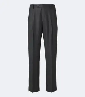 Auralee Wool Straight Pants - Grey