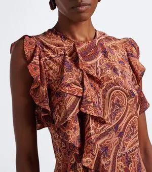 Ulla Johnson Ameline Silk Crêpe De Chine Midi Dress