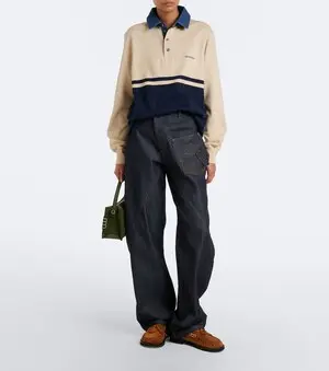 JW Anderson Cotton Jersey Polo Shirt - Beige