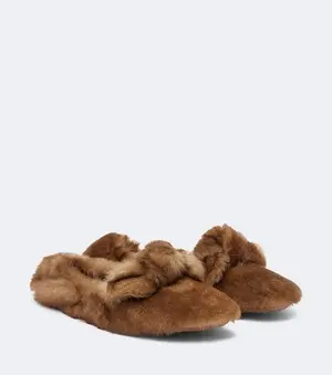 Zimmermann Carousel Shearling Ballet Flats - Brown