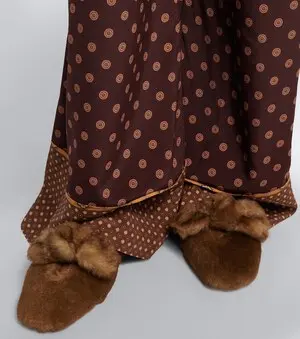Zimmermann Carousel Shearling Ballet Flats - Brown