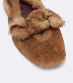 Zimmermann Carousel Shearling Ballet Flats - Brown