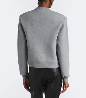 Balmain Cashmere And Wool Cardigan - Grey