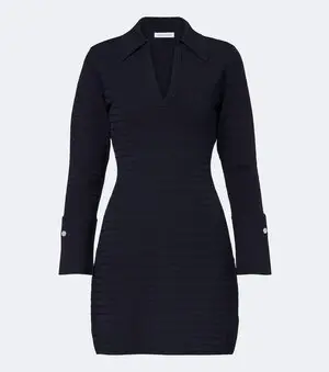 Veronica Beard Celena Knitted Polo Dress - Blue