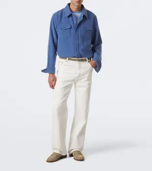 GOD'S TRUE CASHMERE Cashmere Shirt With Malachites