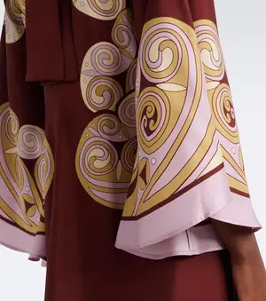 La DoubleJ Kells Swirl Silk Satin Maxi Dress