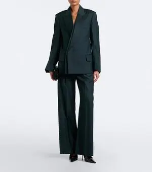 Victoria Beckham Ethel Virgin Wool Wide-leg Pants