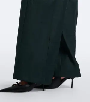 Victoria Beckham Ethel Virgin Wool Wide-leg Pants