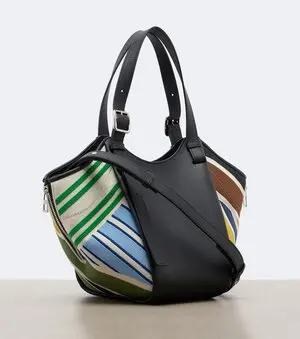 Loewe Hammock Flip Embroidered Striped Tote Bag