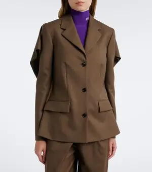Loewe Caped Wool Blazer
