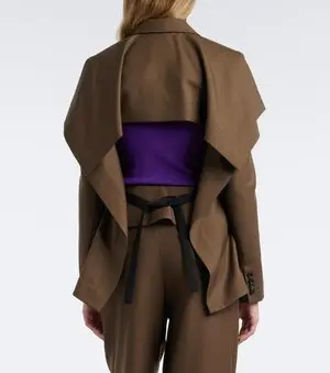 Loewe Caped Wool Blazer