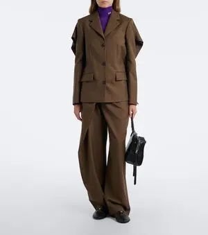 Loewe Caped Wool Blazer