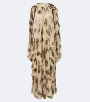 Zimmermann Ascent Burnout Printed Silk Halterneck Gown