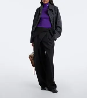 Loewe Double L Jersey Turtleneck Top