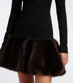 David Koma Knitted Turtleneck Minidress