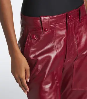 Isabel Marant Étoile Valka Leather Straight Pants