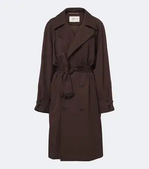 Saint Laurent Double-breasted Wool Trench Coat