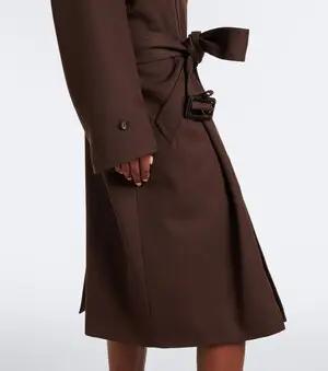 Saint Laurent Double-breasted Wool Trench Coat