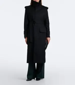 Victoria Beckham Philippa Virgin Wool Twill Trench Coat