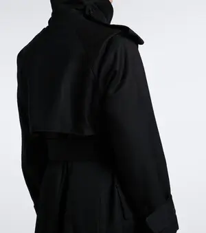 Victoria Beckham Philippa Virgin Wool Twill Trench Coat