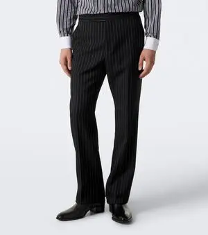 TOM FORD Pinstriped Wool Straight Pants
