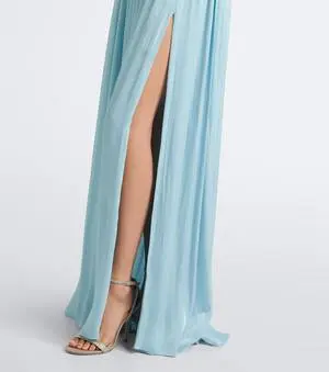 Costarellos Branka Embellished Georgette Gown