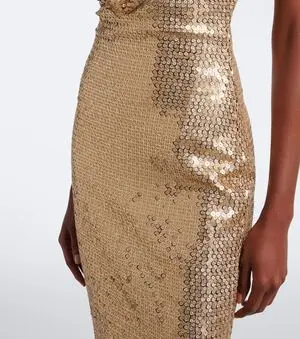 Elie Saab Sequined Halterneck Gown