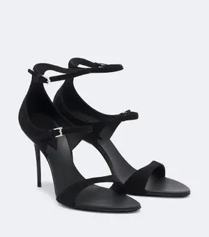 Alaia Silver Tone Sandals For Women