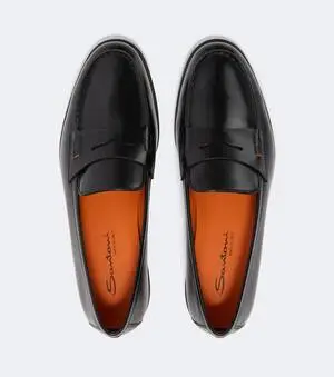 Santoni Milo Leather Penny Loafers
