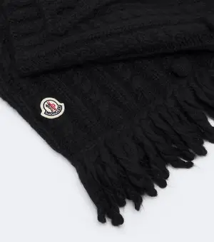 Moncler Fringed Alpaca And Wool-blend Snood
