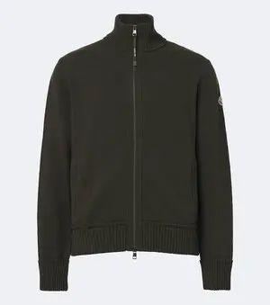 Moncler Wool And Cashmere Zip-up Cardigan