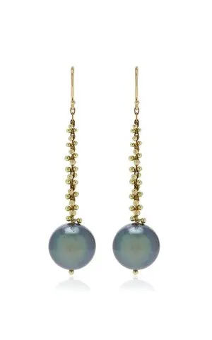 TEN THOUSAND THINGS 18k Green Gold Tahitian Pearl - Grey
