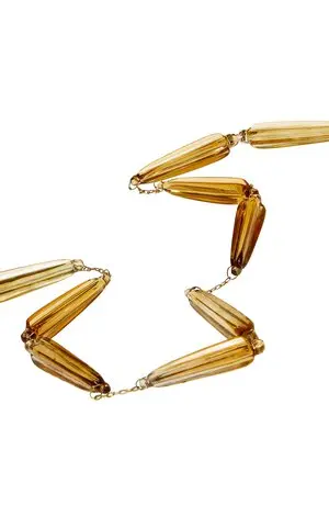 TEN THOUSAND THINGS 18k Green Gold Citrine Ancient Roman Link Necklace