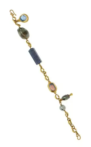 TEN THOUSAND THINGS 18k Green Gold Sapphire Charm Bracelet - Blue