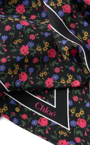 Chloé Floral-print Cotton Scarf