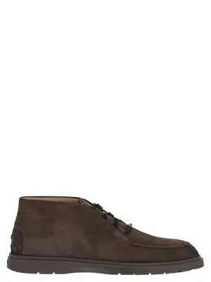TOD'S Suede Ankle Boots - Brown