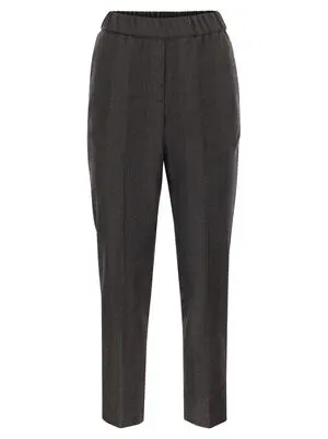 Peserico Stretch Virgin Wool Trousers - Multicolor