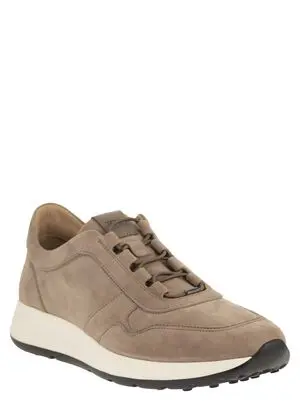 TOD'S Goatskin Suede Sneakers - Cream
