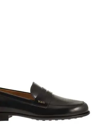 TOD'S Calfskin Leather Loafers With Logo Detail