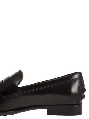 TOD'S Calfskin Leather Loafers With Logo Detail