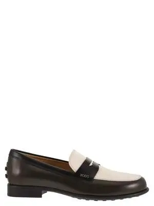TOD'S Two-tone Calfskin Leather Loafers - Multicolor
