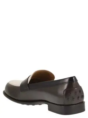 TOD'S Two-tone Calfskin Leather Loafers - Multicolor